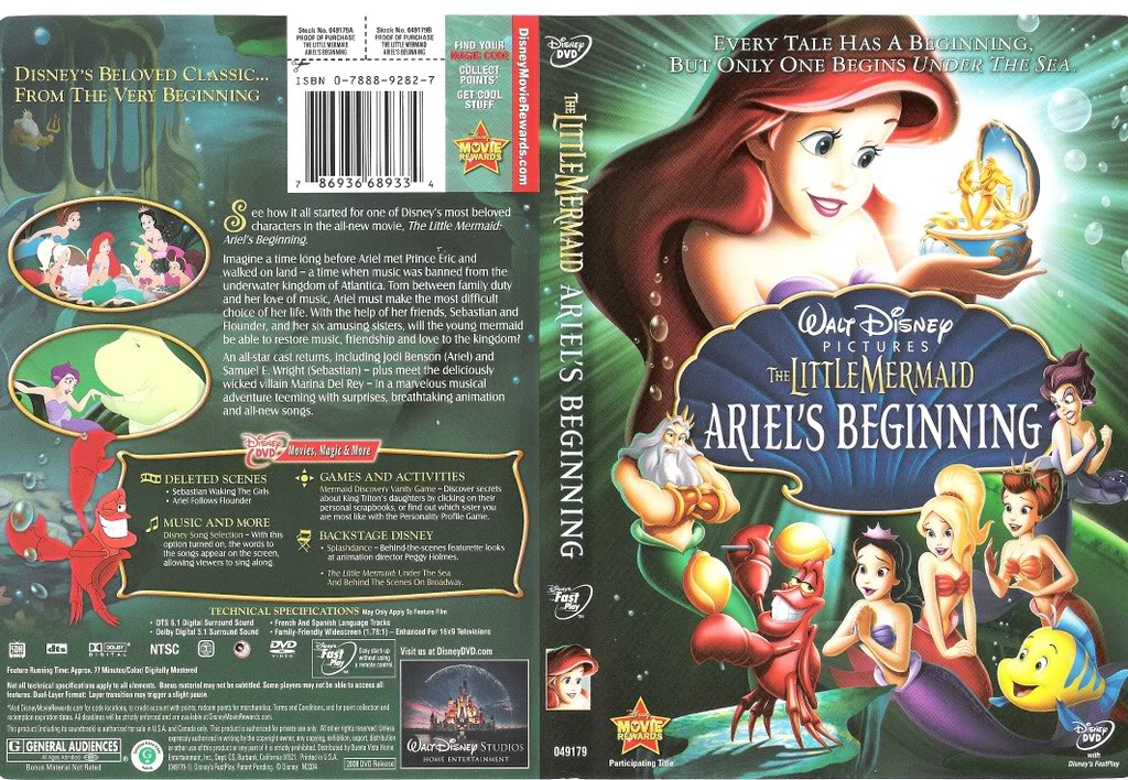 A Pequena Sereia Mundo Encantado: Capas DVDs A Pequena Sereia 3 - A ...