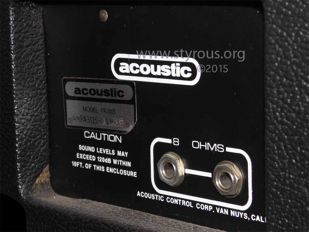 The Styrous® Viewfinder: Acoustic Control Corporation PA3115 stage monitor