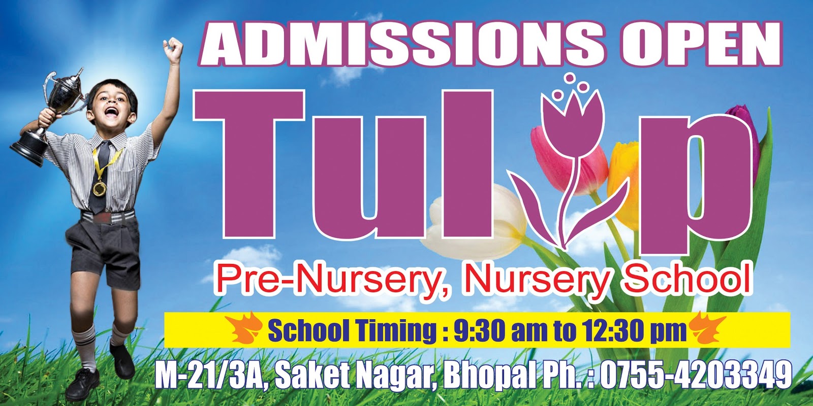 Bhagat Graphic Designer: Tulip School Flex Design