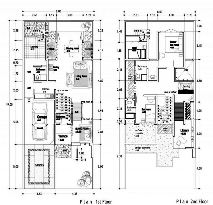 Desain Denah Rumah Ukuran Tanah 6x9 1 Lantai Yang Indah - Model Rumah