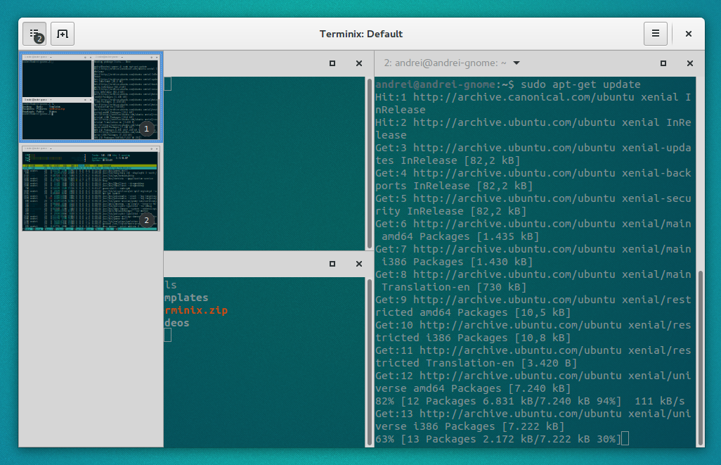 Tilix (Previously Terminix): Promising New Tiling Terminal Emulator For GNOME 3 ~ Web Upd8 ...