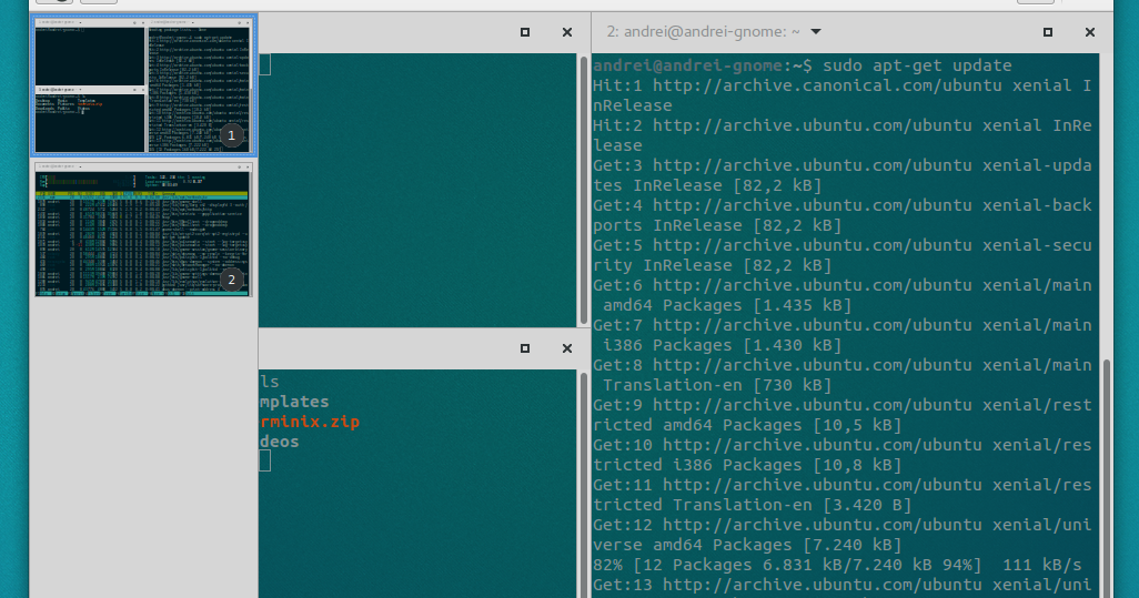 Tilix (Previously Terminix): Promising New Tiling Terminal Emulator For GNOME 3 ~ Web Upd8 ...