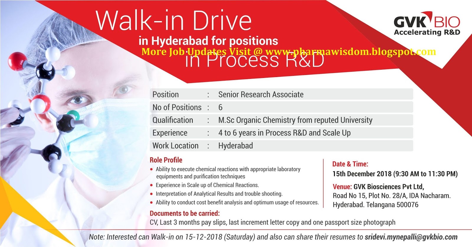 GVK Biosciences - Walk-In Drive for Process R&D / Quality Control on ...