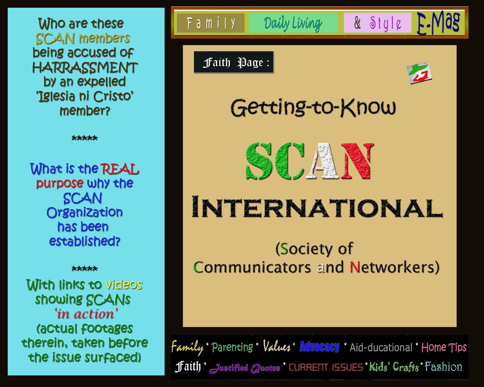 FDLS Online Magazine: SCAN International – Aid to Humanity, a Glory to God