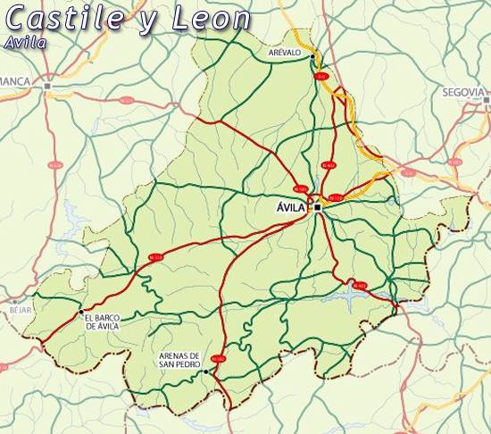 Avila Mapa Ciudad de la Región | España mapa de la ciudad
