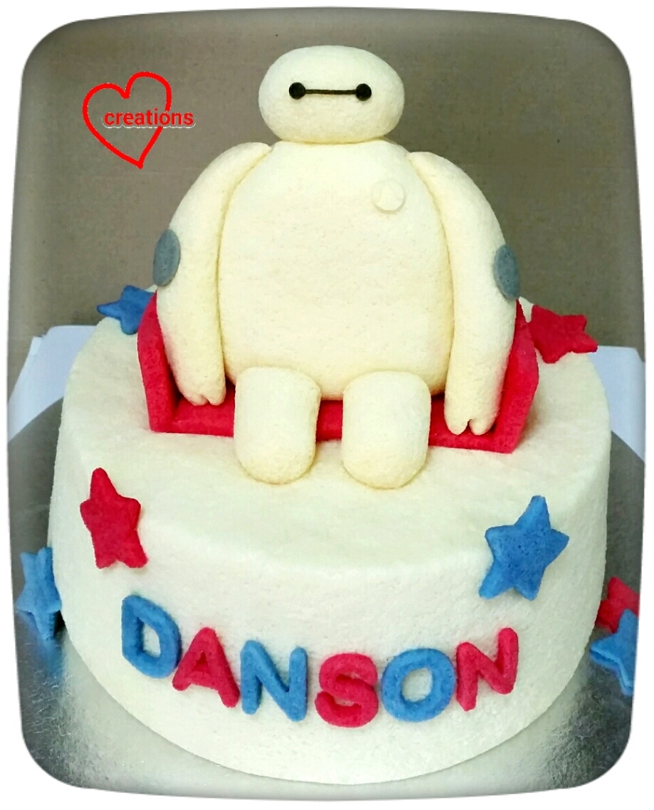 Loving Creations for You: Baymax Chiffon Cake (Reduced Egg yolk Vanilla ...