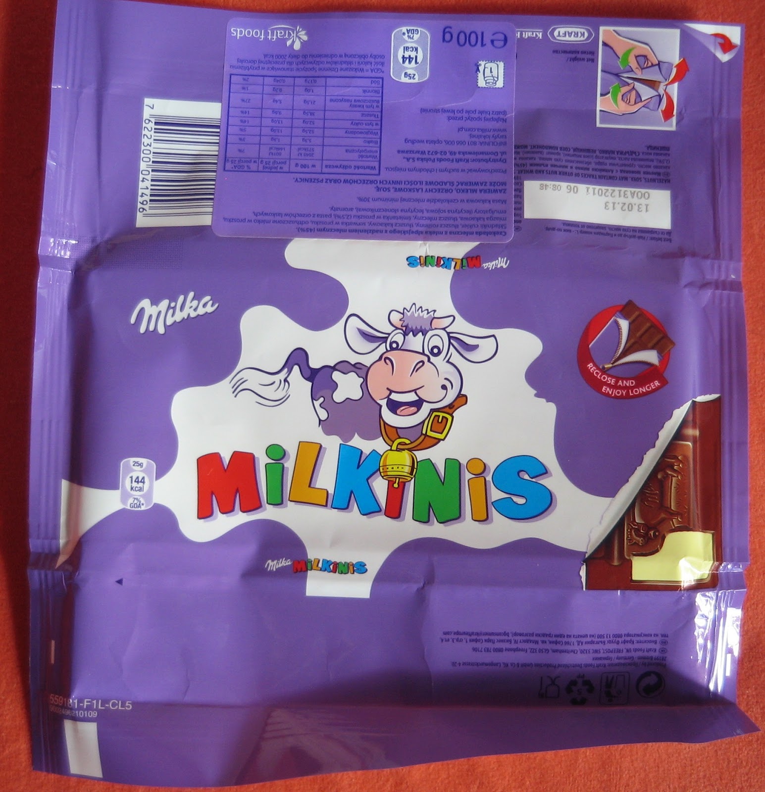 Milka: Milka Milkinis with calcium and dextrose (100g)