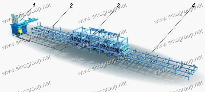 structural insulated panels production line: SIP panels pressing machine