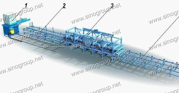 structural insulated panels production line: SIP panels pressing machine