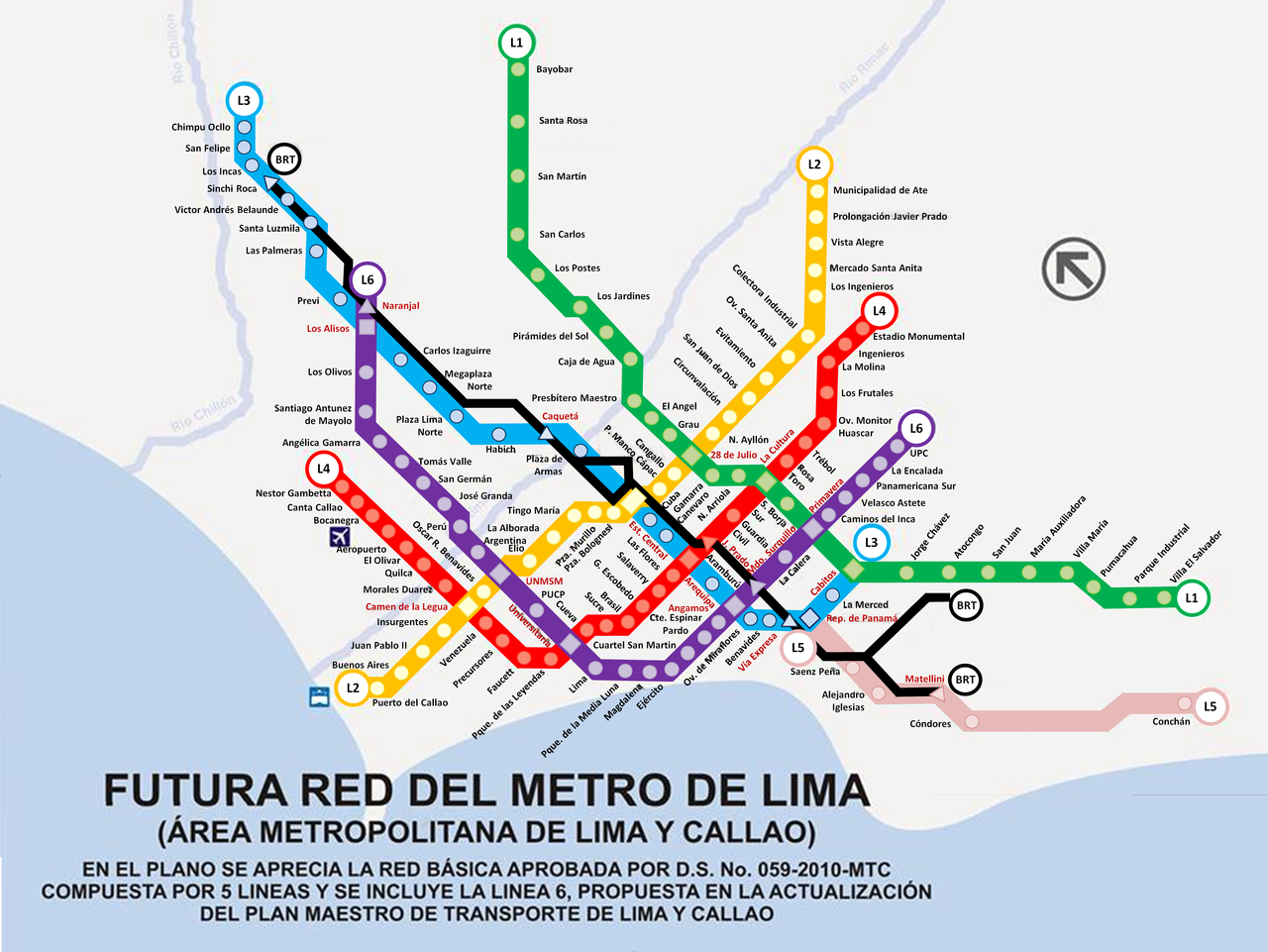Metro de Lima (Horizonte 2025): thewild2007; Mapa de la Red del Metro ...