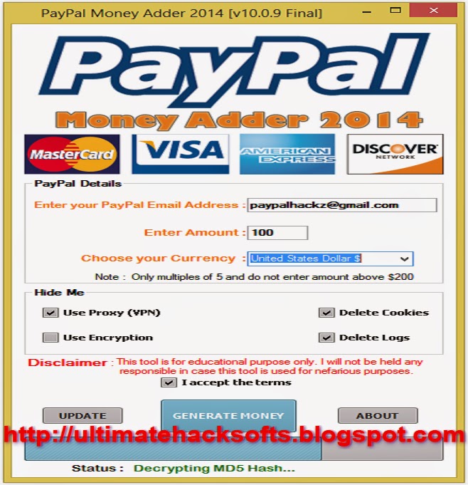 Paypal money adder pro - saptere