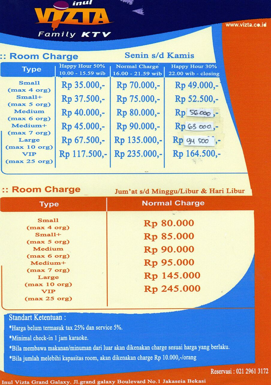 Inul Vizta Grand Galaxy Park Bekasi: Harga Room