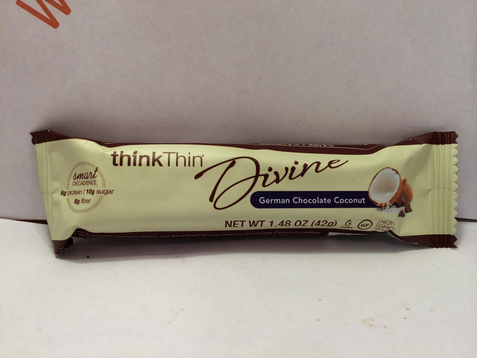 Crazy Food Dude: Review: thinkThin Divine German Chocolate Coconut Bar