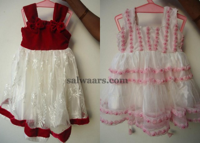 Kids Simple White Frocks - Indian Dresses
