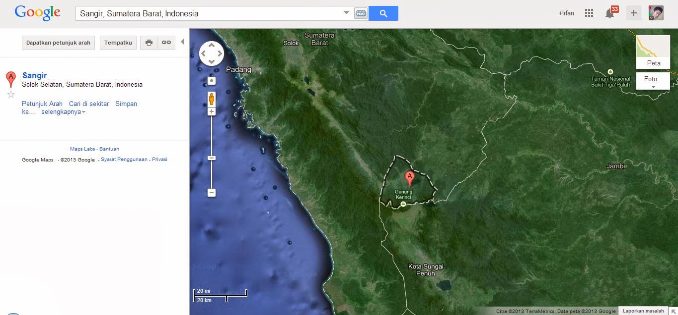 Peta Solok Selatan | Pustaka Pandani