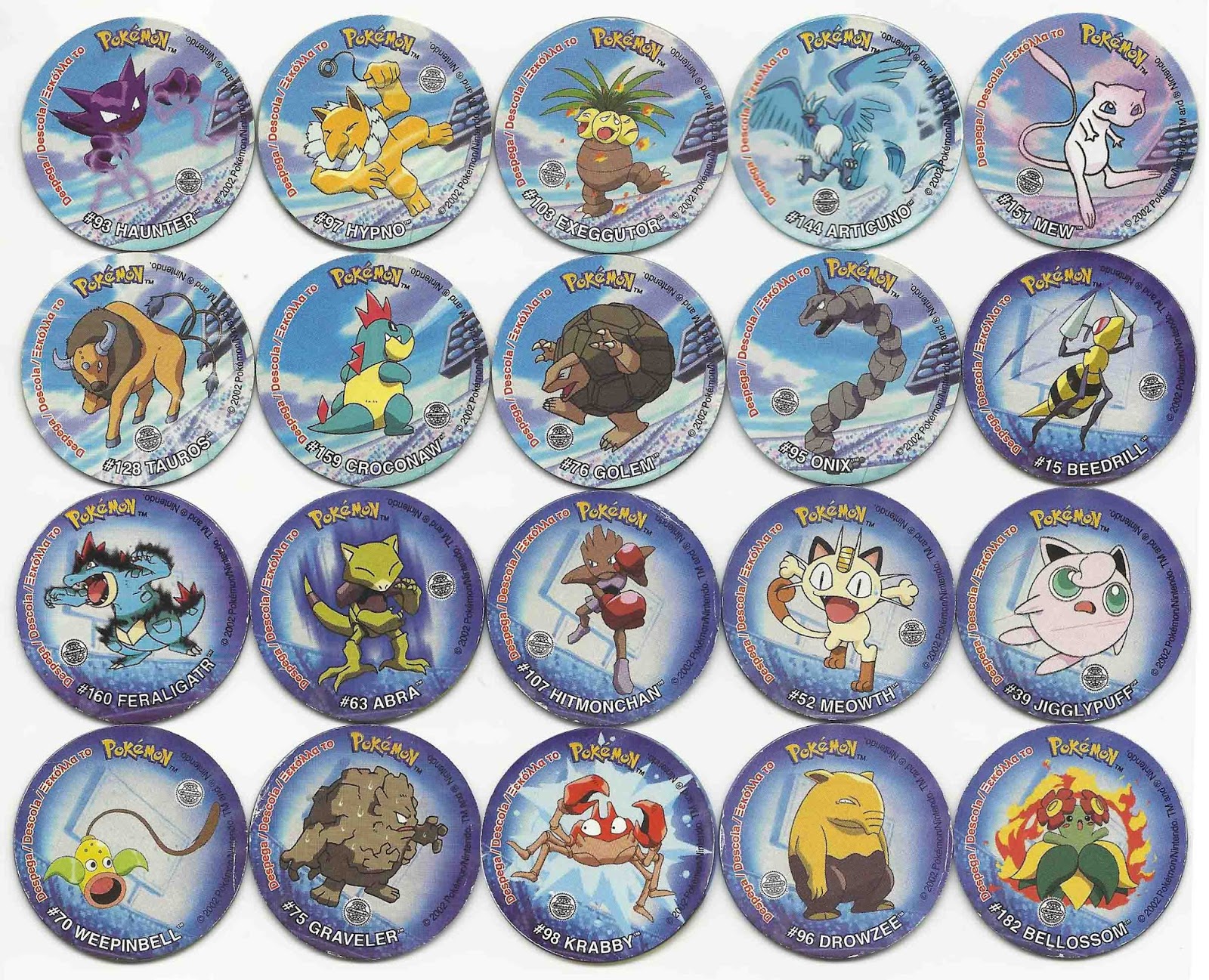 El Sello Verde: Tazos Pokémon League, álbum y pegatinas