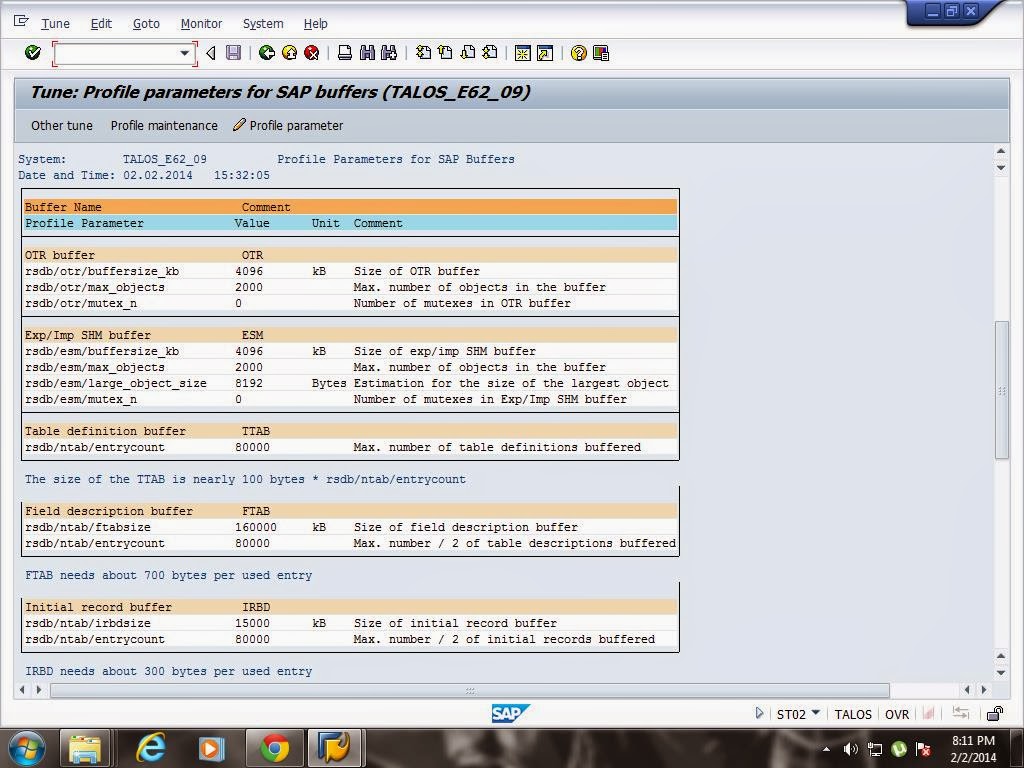 .: ST02 – SAP Tuning