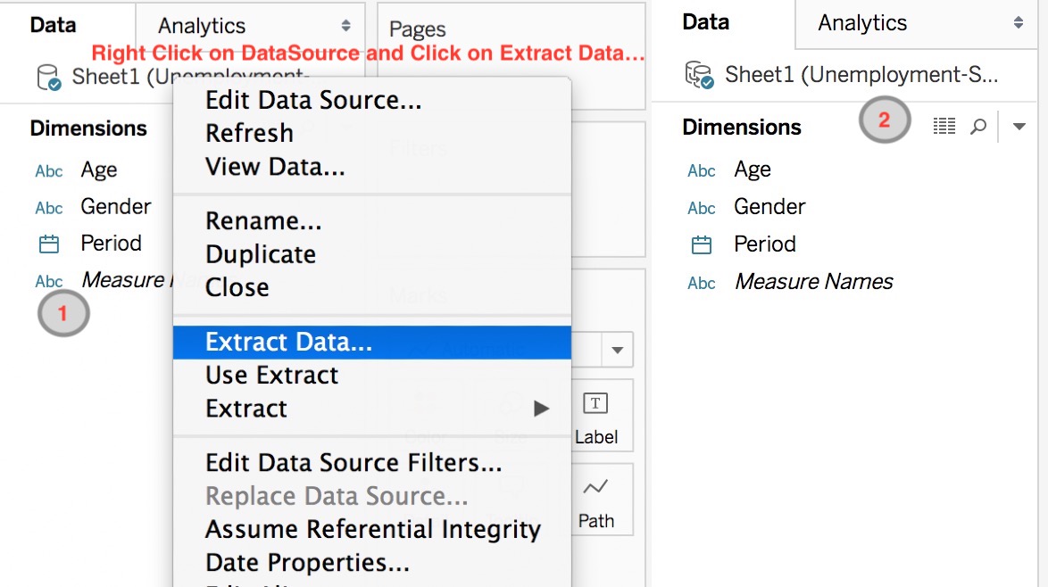Tableau : Extract Data and Filter - How to create filter and Visualise ...