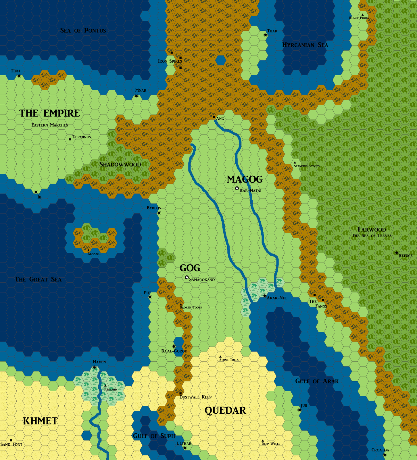 Old School Reactionary: Shattered Kingdoms: Map and Gazatteer