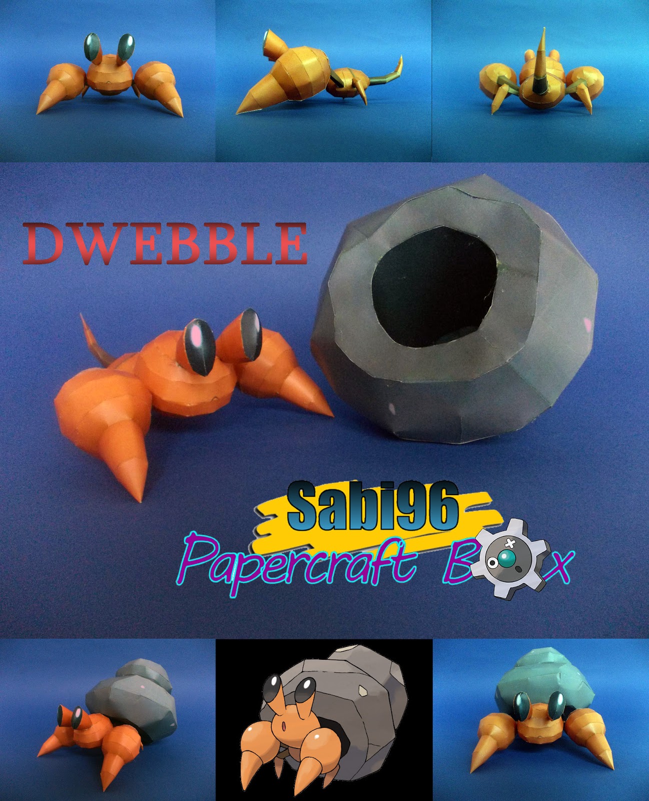 Sabi96 Papercraft Box: Dwebble v2