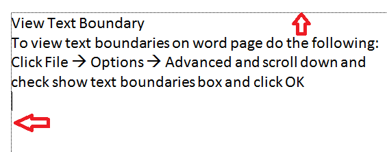 Word Excel PowerPoint Tips Tricks: View Text Boundary in Microsoft Word