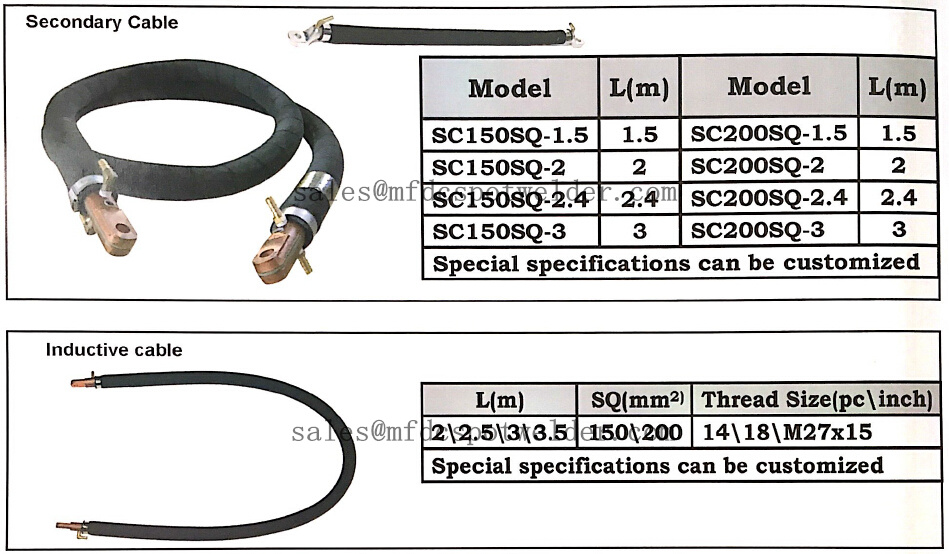 Resistance Welding Spare Parts and Accessory: Water Cooled Welding Cable