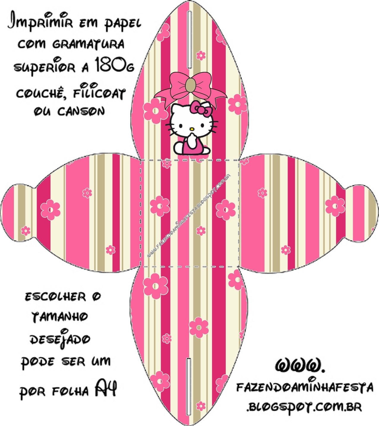 Hello Kitty with Flowers: Free Printable Boxes. - Oh My Fiesta! in english