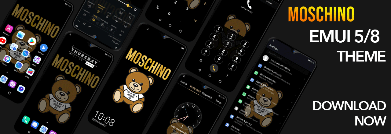 Moschino Teddy Bear Theme For EMUI 5/8 || Must Try
