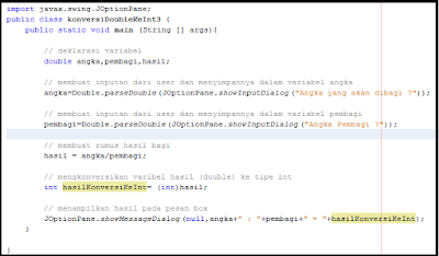 Konversi Double-Integer ~ Materi Java Pemula