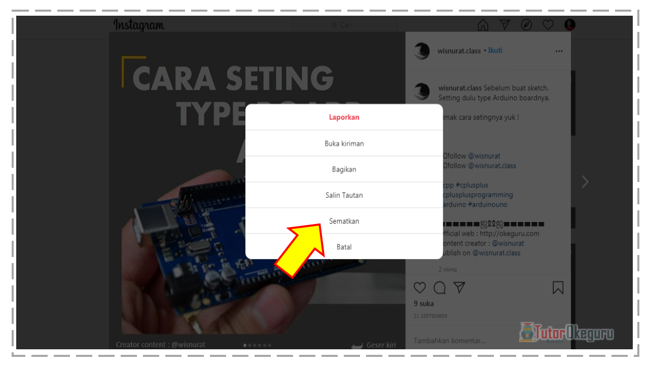 Cara Menyisipkan Kode HTML Instagram Ke Dalam Blog - TUTORIAL OKEGURU