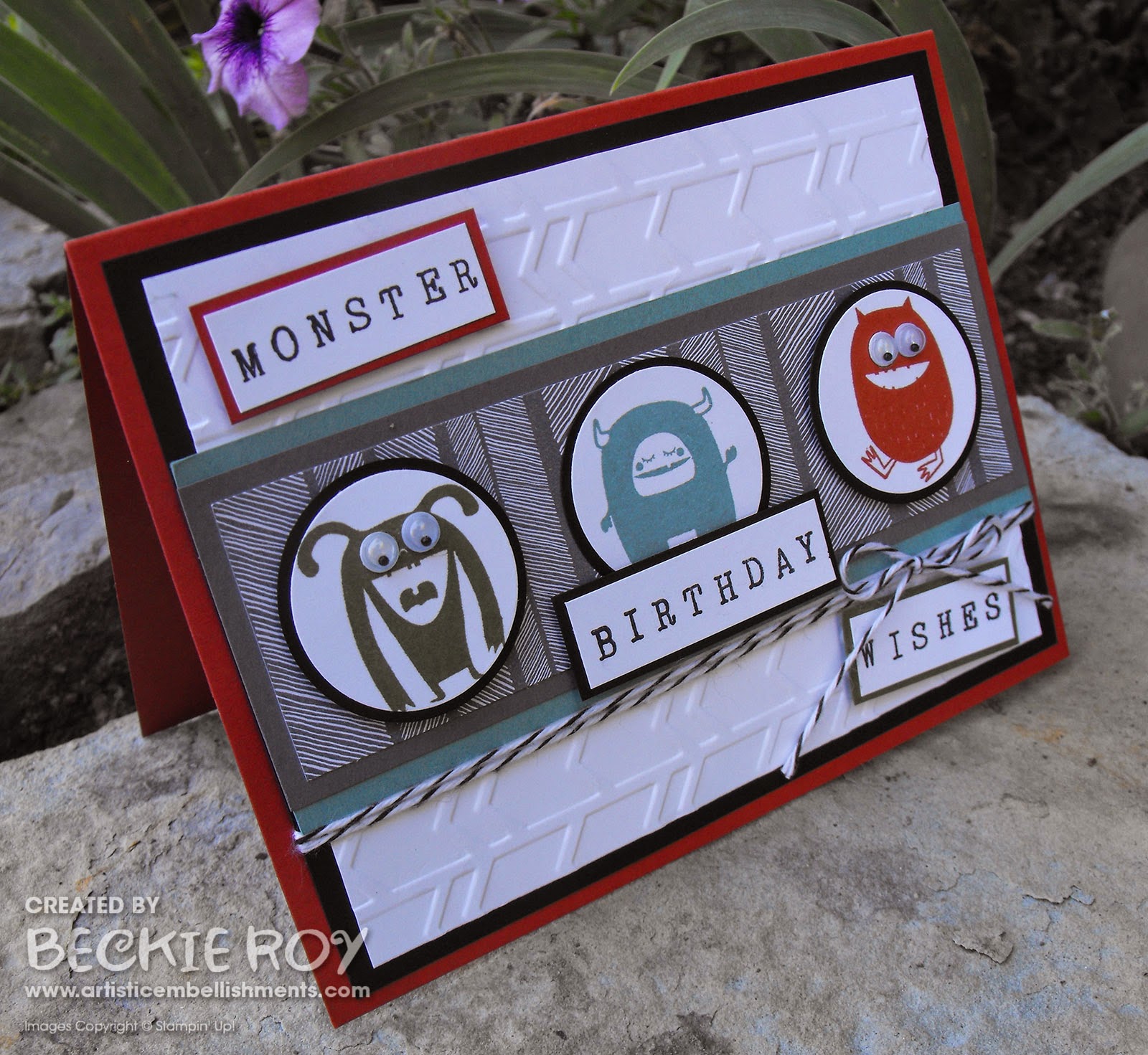 Artistic Embellishments: Freaky Friends: Monster Birthday Wishes!