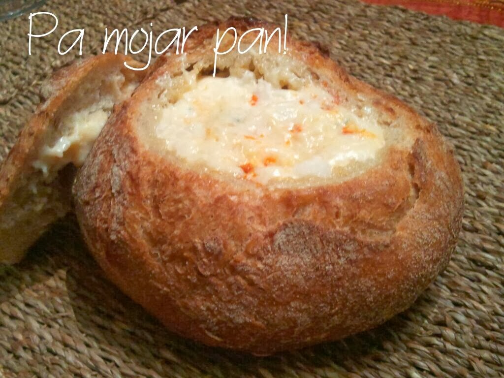 pa mojar pan!: "Fondue" de queso en pan de pagès