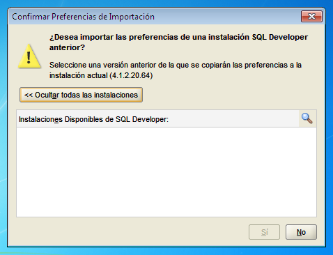 Operador Ternario: Instalación SQL Developer