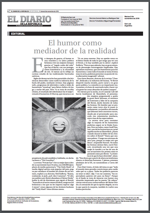 Codigos Binarios: LA NOTA EDITORIAL EN DIARIOS