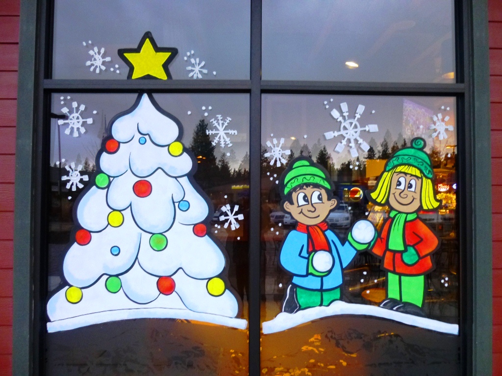 Holiday Window Color Splashs