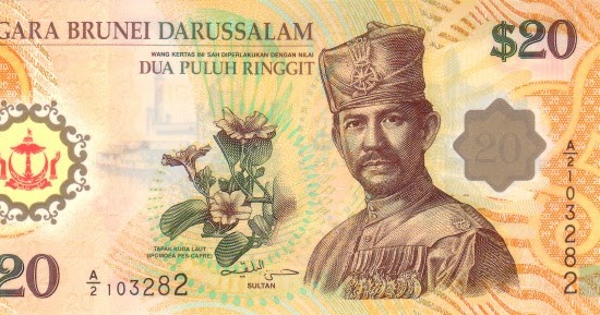 Matawang Brunei 20 Dollars - Tukaran Mata Wang - Kadar Tukaran Wang