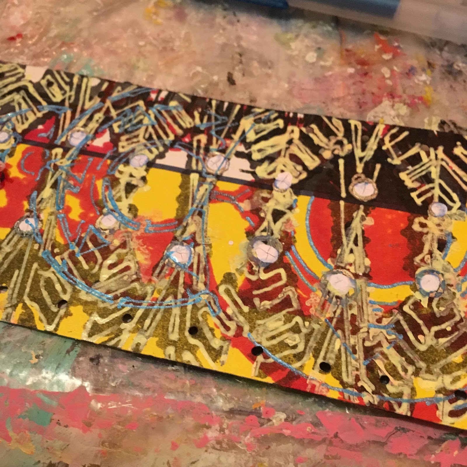 Lynda Shoup - Mixed Media Artist: Kuchi Koo Take Two - Stenciled ...