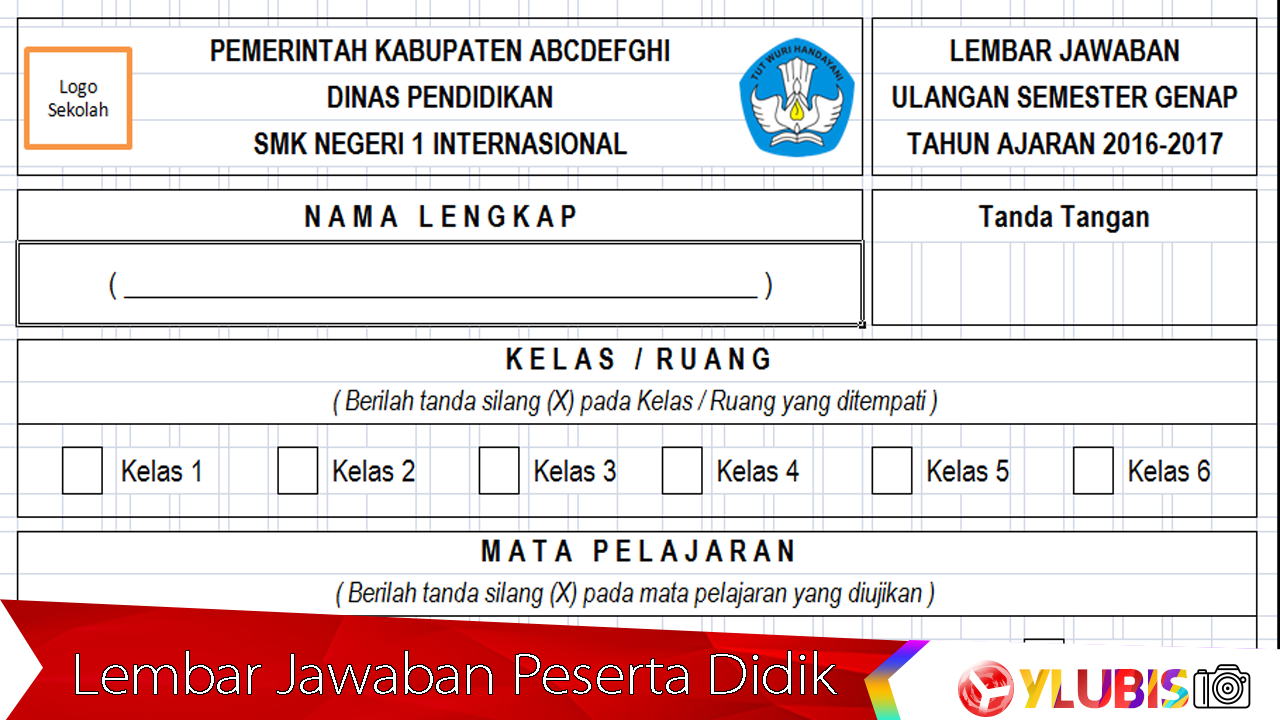 Lembar Jawaban Komputer dalam Format Excel Siap Cetak