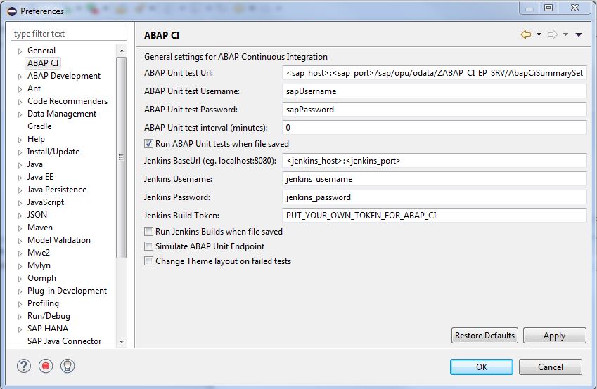 SAP ABAP Central: ABAP Continuous Integration with Eclipse