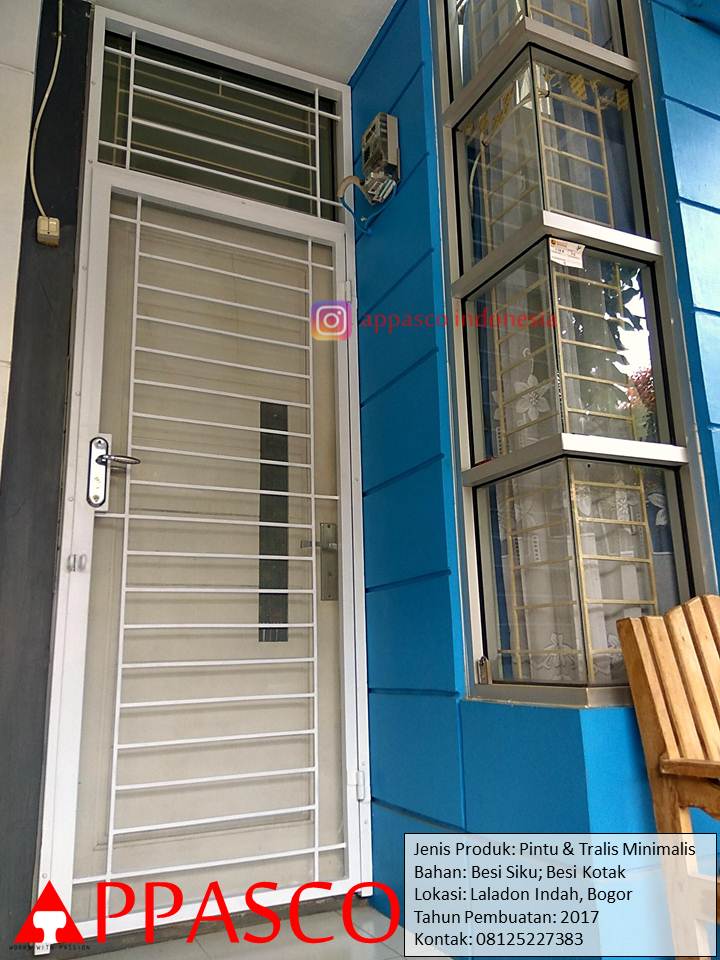 Pintu Teralis Minimalis Garis Horizontal di Laladon Bogor – Pintu ...