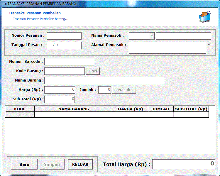 Membuat "Aplikasi Penjualan Minimarket" dengan VB 6.0 - Pemrograman ...