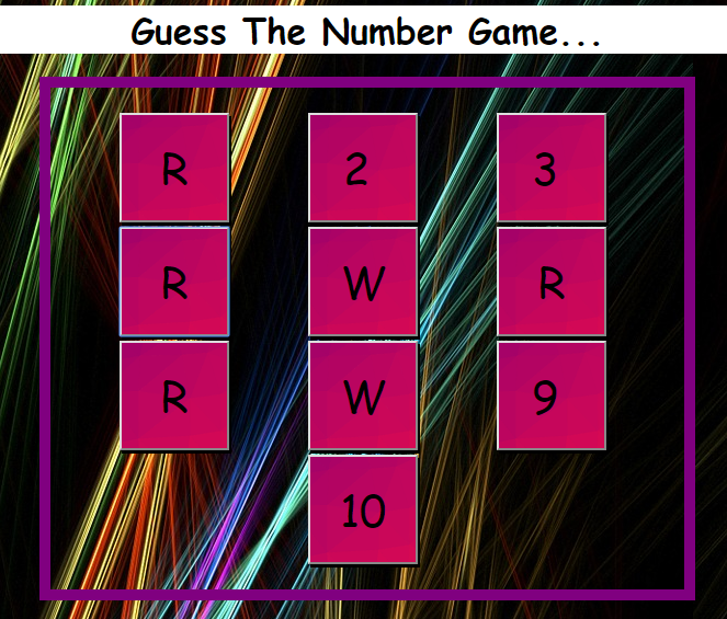 Guess Number GAME : HTML