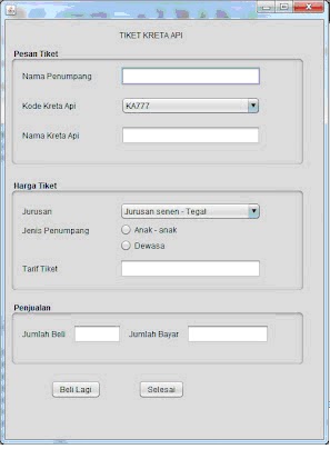 Lab Java: Perhitungan Tiket Kreta Api