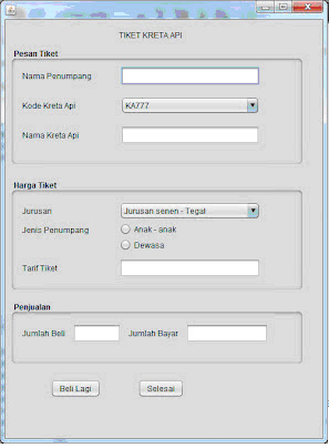 Lab Java: Perhitungan Tiket Kreta Api