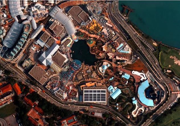 Universal Studios Singapore: Universal Studios Singapore Aeriel Map