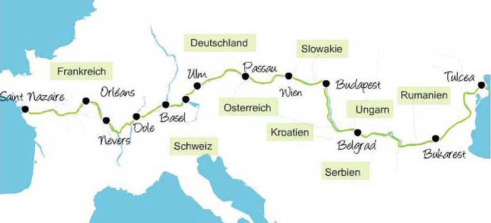 Eurovelo 6: Vom Atlantik ans Schwarze Meer