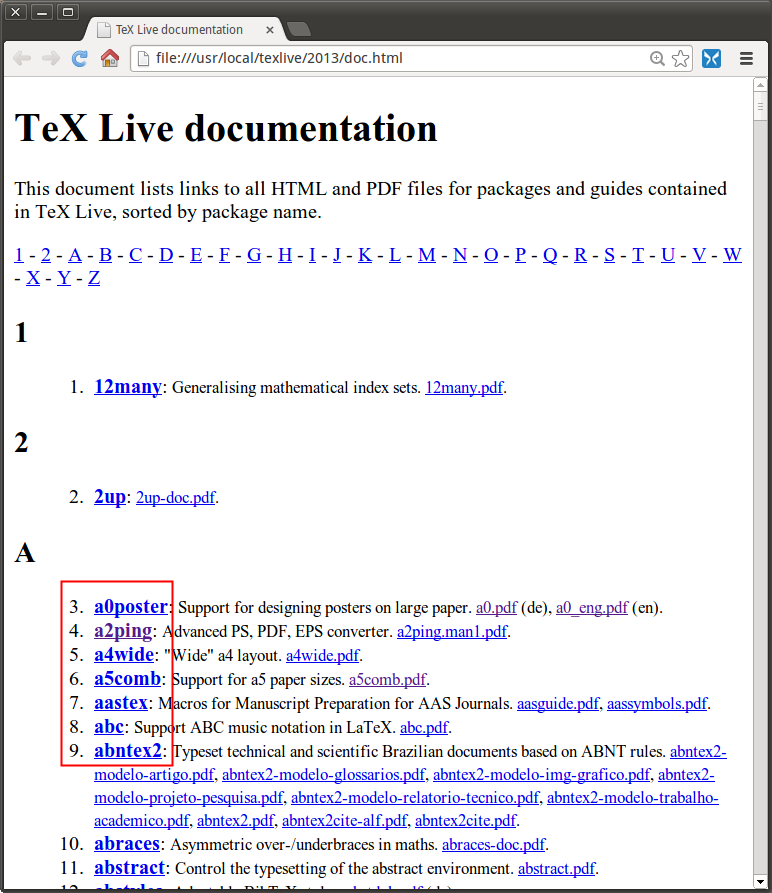 LaTeX 與 LyX 中文筆記: Linux 中的說明文件總覽