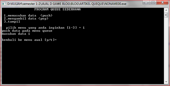 Tukang Coding: Contoh Program c++ QUEUE(Antrian)
