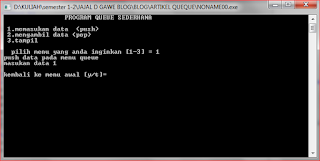 Tukang Coding: Contoh Program c++ QUEUE(Antrian)