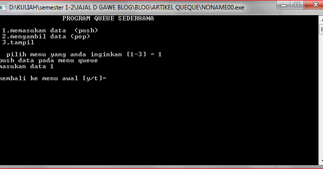 Tukang Coding: Contoh Program c++ QUEUE(Antrian)